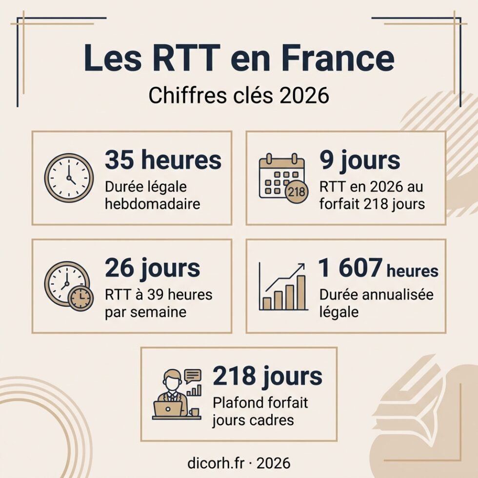 RTT : définition, calcul des jours et droits du salarié (2026)